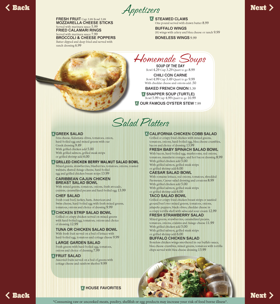 Our Menu | Gus's Keystone Restaurant